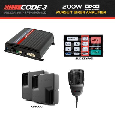 REDFLEET | 200 WATT SLIC DNA Pursuit Siren Amplifier Controller & Public Address Microphone by ...